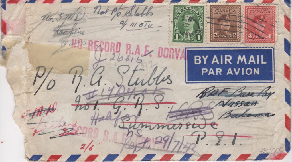 RCAF 8 – September – October 1943 – Pre-embarkation, Halifax – Bob Stubbs