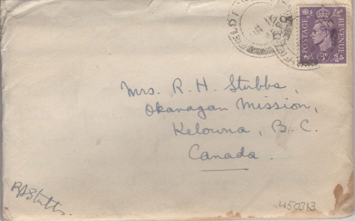 RCAF 16 – March – April 1945 – Leave – Bob Stubbs